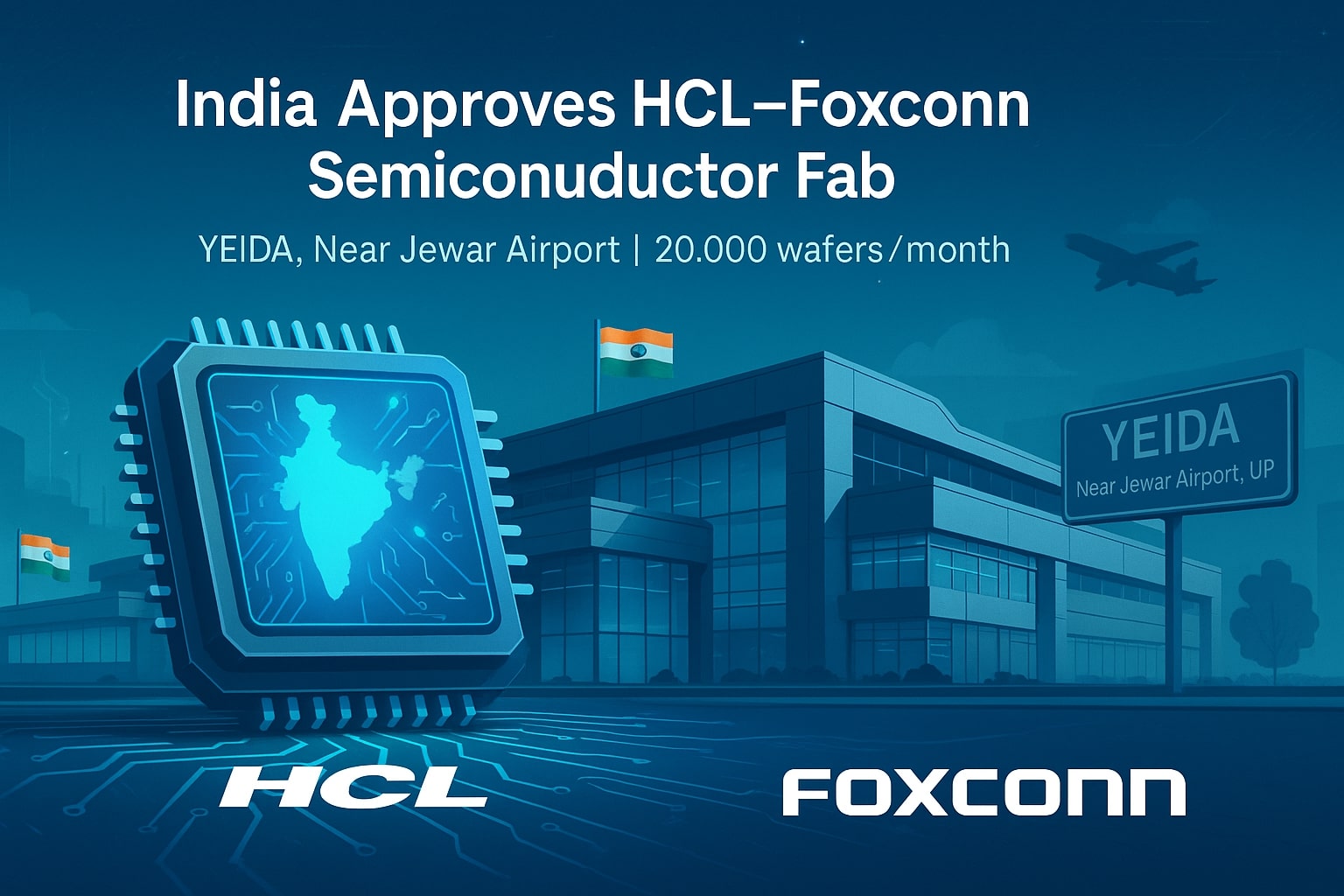 India Approves HCLand Foxconn Chip Plant in UP | YEIDA Fab